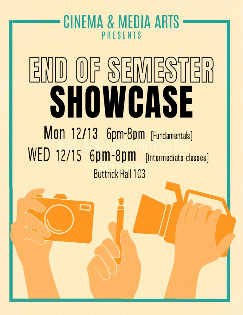 End of Semester Screening Events this Week! | Cinema and Media Arts ...